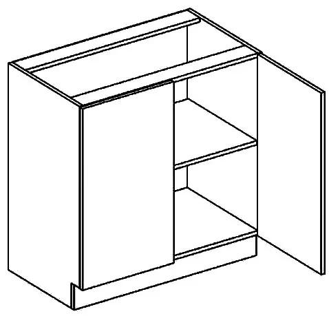 D80 dolní skříňka dvojdvéřová PREMIUM de LUX olše