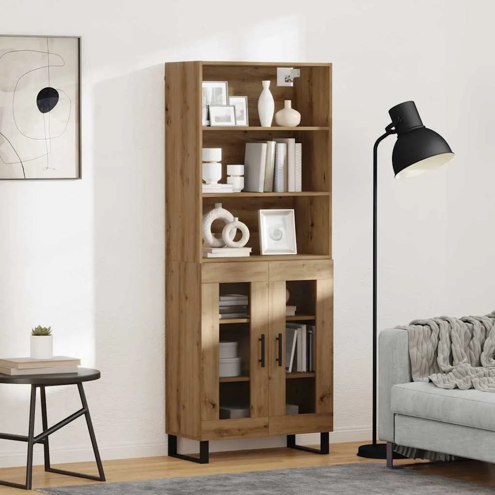 Vysoký bufet 2 ks Artisanový dub 69,5 x 34 x 180 cm 3403190