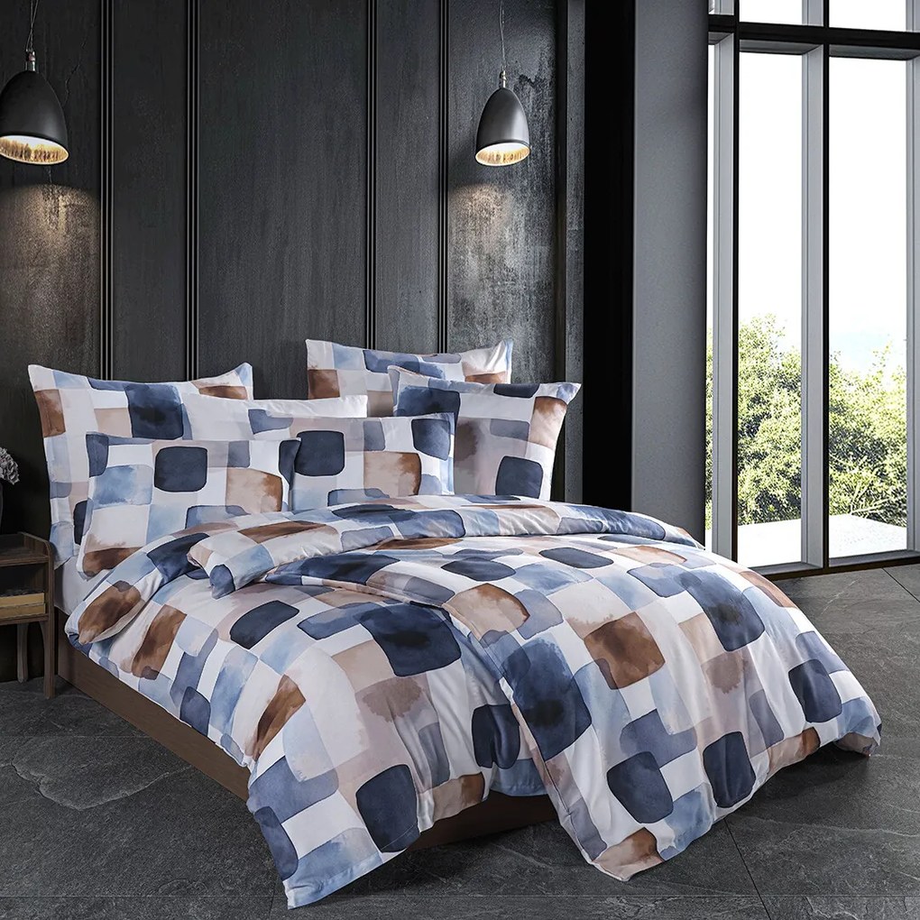 BedTex Saténové povlečení Echo, 160 x 200 cm, 2 x 70 x 80 cm, 160 x 200 cm, 2 ks 70 x 80 cm