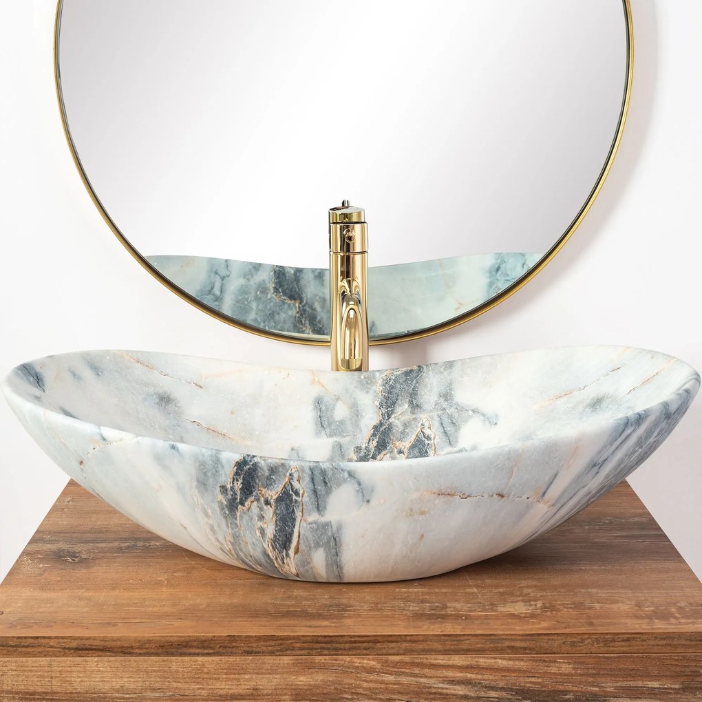 Rea Royal 60 umyvadlo, 60 x 36 cm, napodobenina kamene Granit mat, REA-U8742