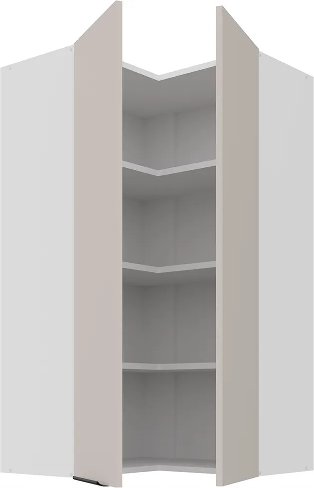 COMO | horní kuchyňská skříňka 60x60 GN-108 2F (90°) rohová s policemi | EXTRA VYSOKÁ | 60x60 cm | bílá/kašmír