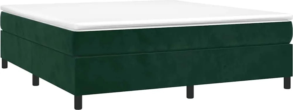 Rám postele s boxspringem tmavě zelená 200 x 200 cm samet 3121141