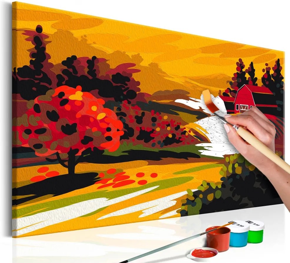Bimago Malování podle čísel - Autumnal Landscape | 60x40 cm