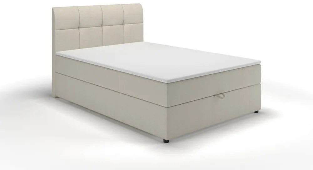 Postel boxspring Izmir 140x200 bílá káva