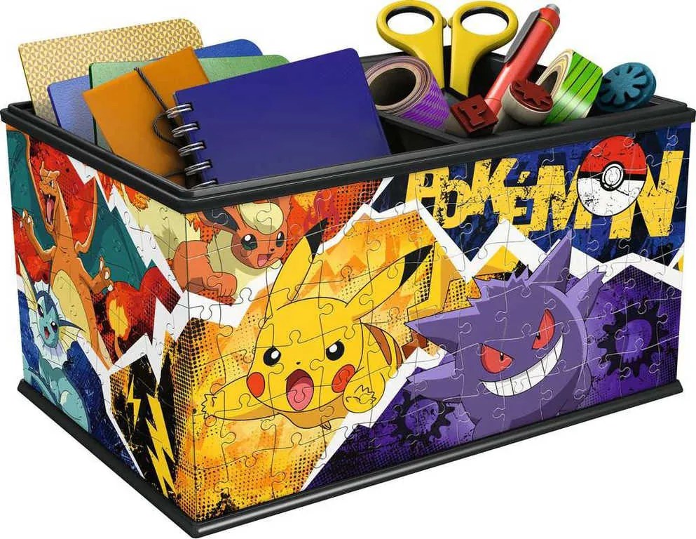 RAVENSBURGER Puzzle 3D Úložná krabice Pokémon 216 dílků skládačka 2411546