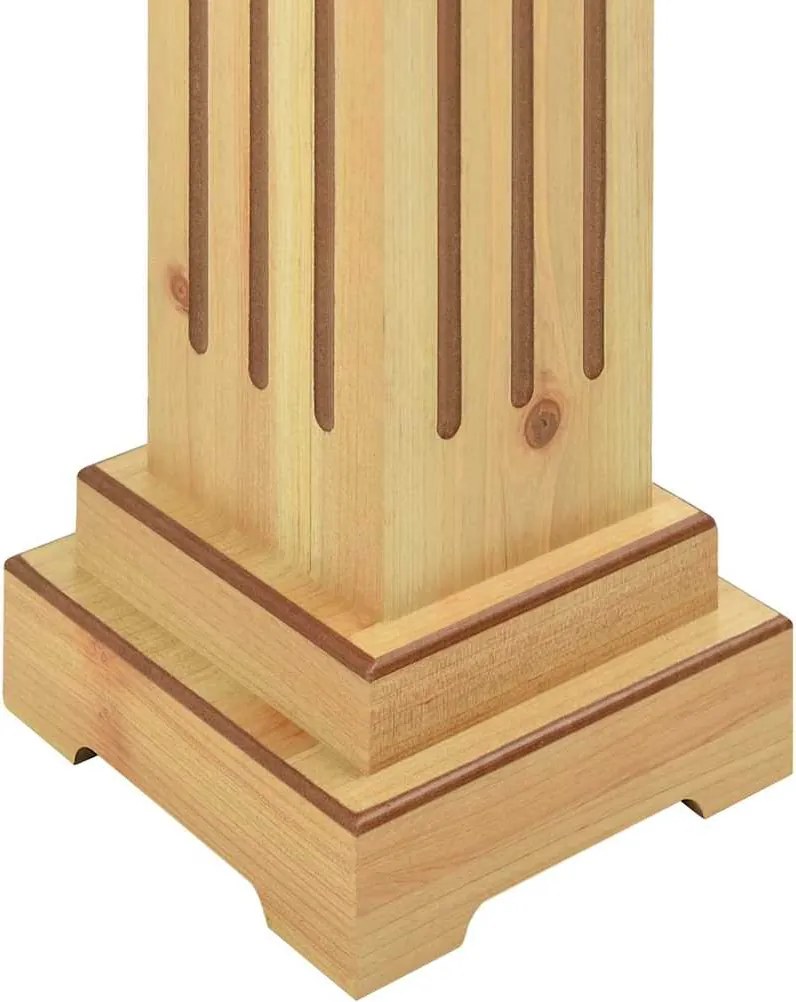 Stojan na květiny čtvercový sloup světlé dřevo 17x17x66 cm MDF 323968