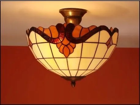 Stropní Svítidlo lustrová lampa vitráž Classic 30 cm
