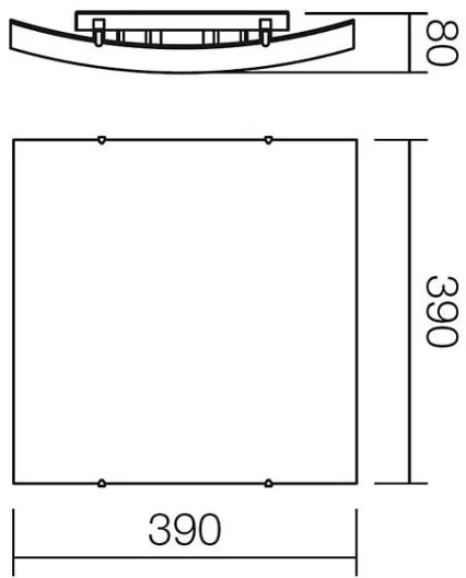 Redo 05-818 - Stropní svítidlo NOTES 2xE27/42W/230V 39x39 cm bílá