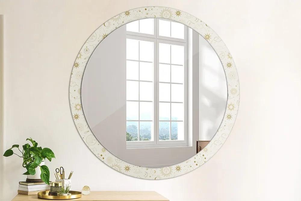 Kulaté dekorativní zrcadlo Mystický esoterický vzorec fi 100 cm