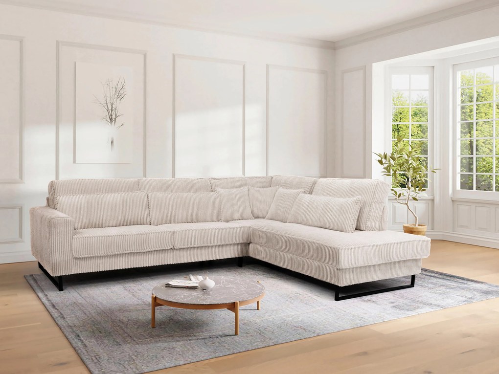 XXXLutz ROHOVÁ SEDAČKA, textil, kompozitní dřevo, béžová MID.YOU - Sedací soupravy - 000694010008