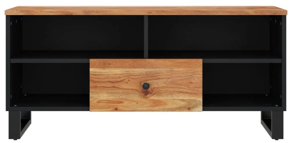TV skříňka 100 x 33 x 46 cm masivní akácie a kompozitní dřevo - Default Title