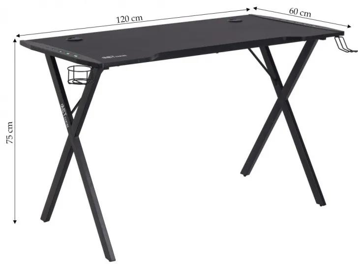Psací stůl ELIJAH 120x60 cm černý