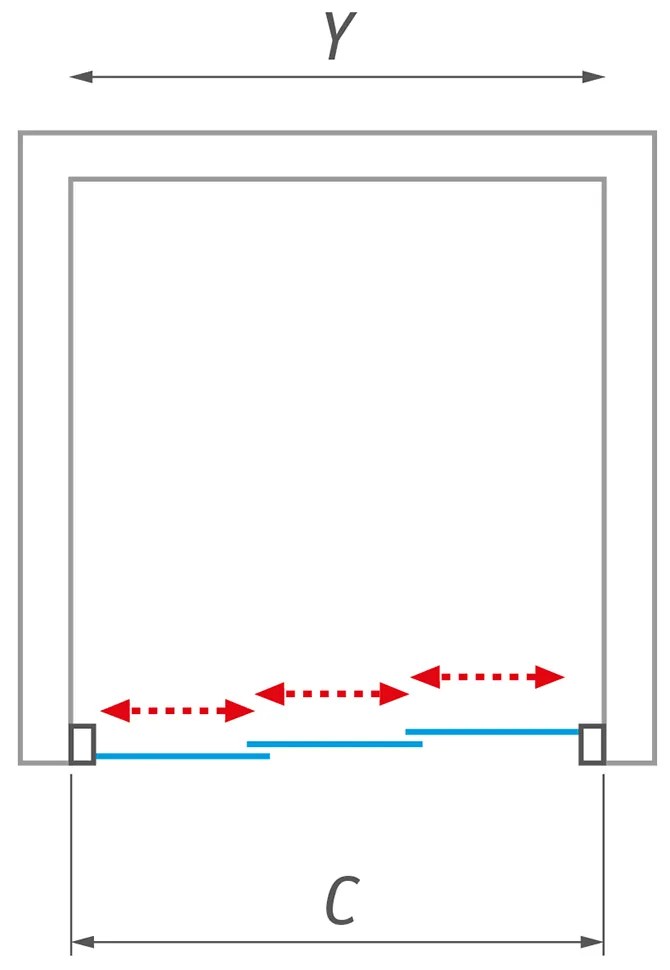 Roth Posuvné sprchové dveře PD3N 1900 Varianta: šířka: 100 cm, orientace: Uni - (PD3N 1000 - 413-1000000-00-11), Barva profilů a typ výplně: profily: brillant, výplň: Grape