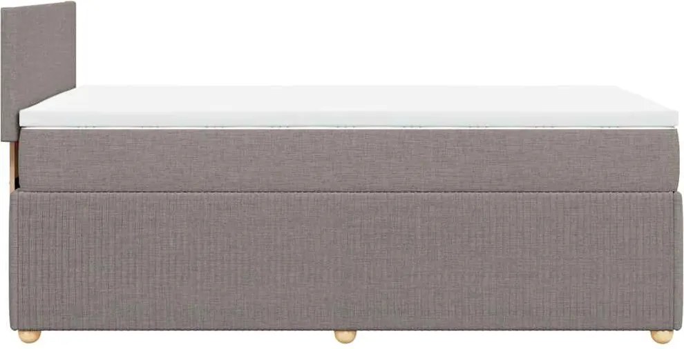 Box spring postel s matrací taupe 90x200 cm textil 3287336