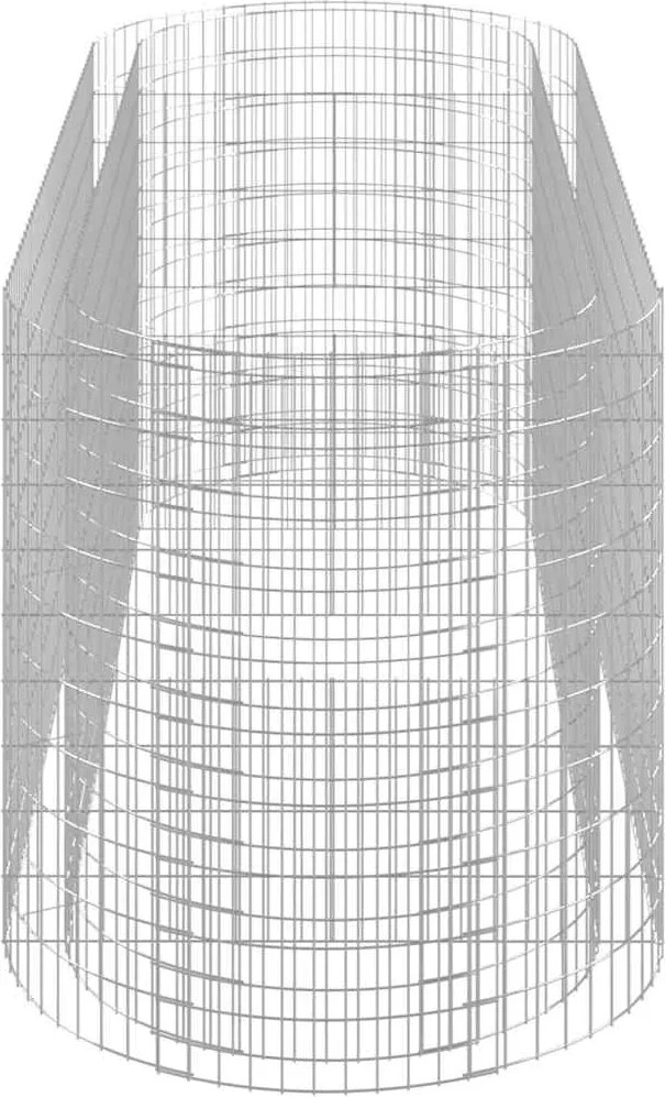 Gabionový vyvýšený záhon pozinkované železo 300 x 100 x 100 cm 152046