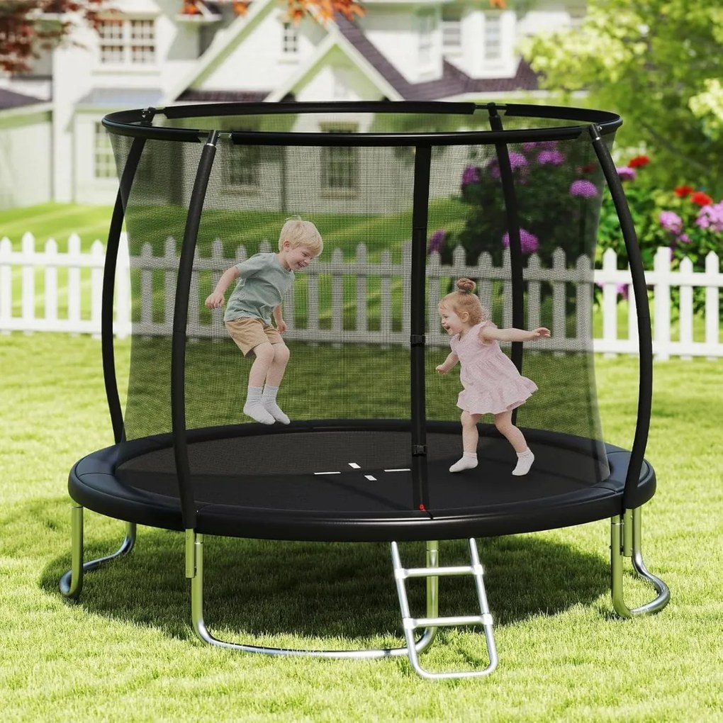 Costway Trampolína venkovní se žebříkem kulatá zahradní