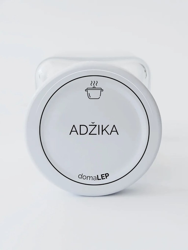 Samolepka na kořenky ADŽIKA průhledná 5 cm základní písmo