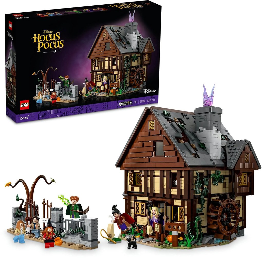 Lego stavebnice lego ideas 21341 disney hokus pokus: chatka sester sandersonových