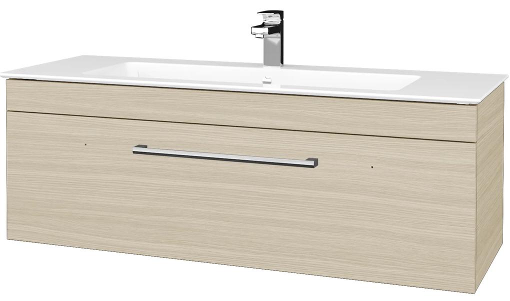 Dřevojas Koupelnová skříň ASTON SZZ 120 Varianta: N01 Bílá lesk / Úchytka T06 / D16 Beton tmavý