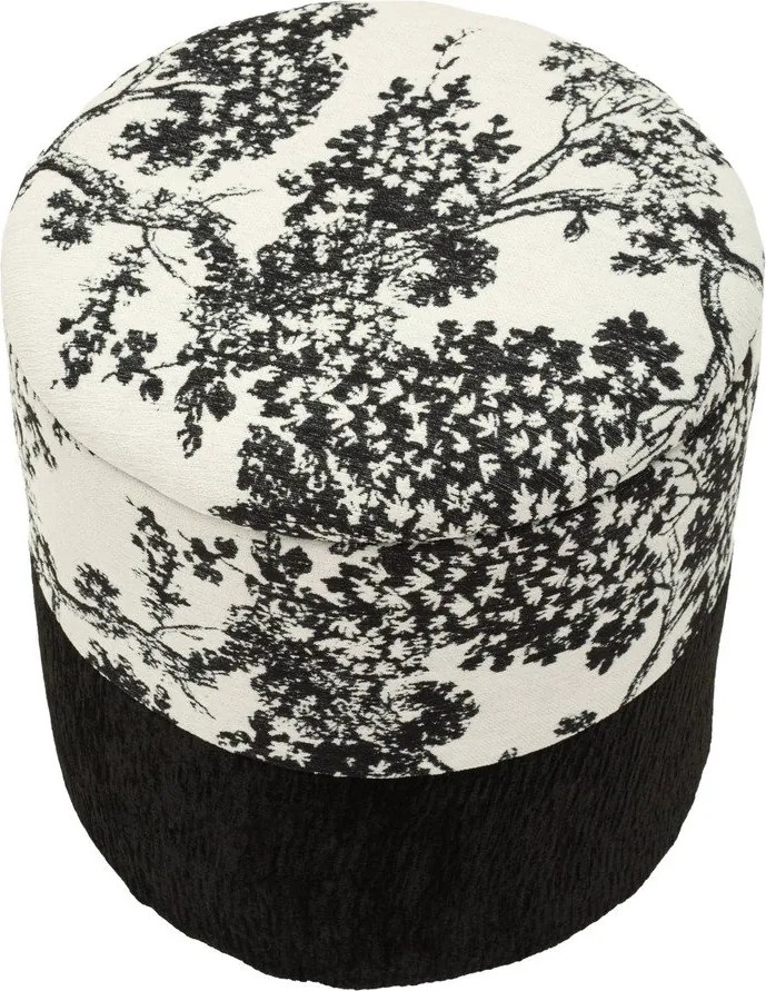 Černobílý taburet Oriental Style – Mauro Ferretti