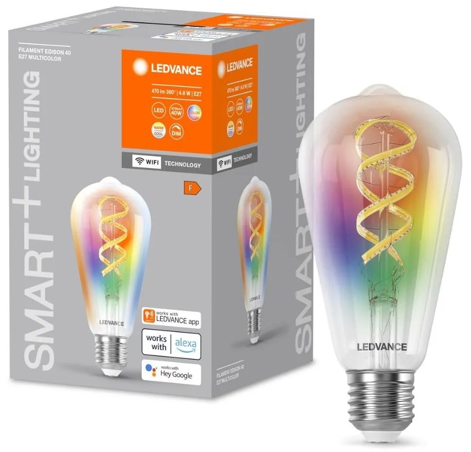Ledvance | LED RGBW Stmívatelná žárovka SMART+ E27/4,8W/230V 2700-6500K Wi-Fi - Ledvance | P225563