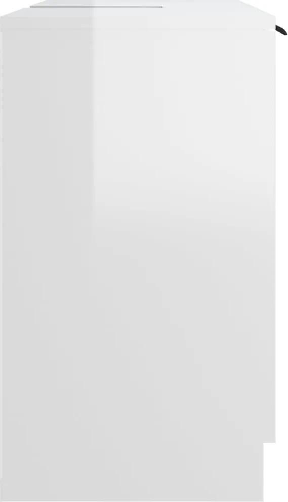 vidaXL Koupelnová skříňka lesklá bílá 64,5x33,5x59 cm kompozitní dřevo [811310]