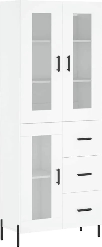Skříň highboard bílá 69,5 x 34 x 180 cm kompozitní dřevo 3198601