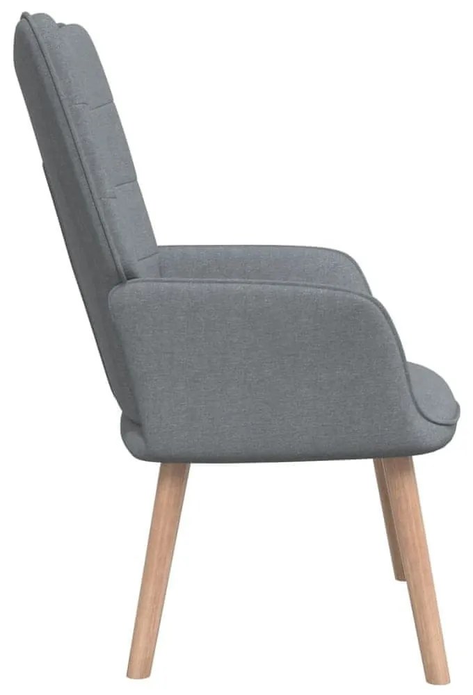 Petromila Relaxační židle se stoličkou světle šedá textil