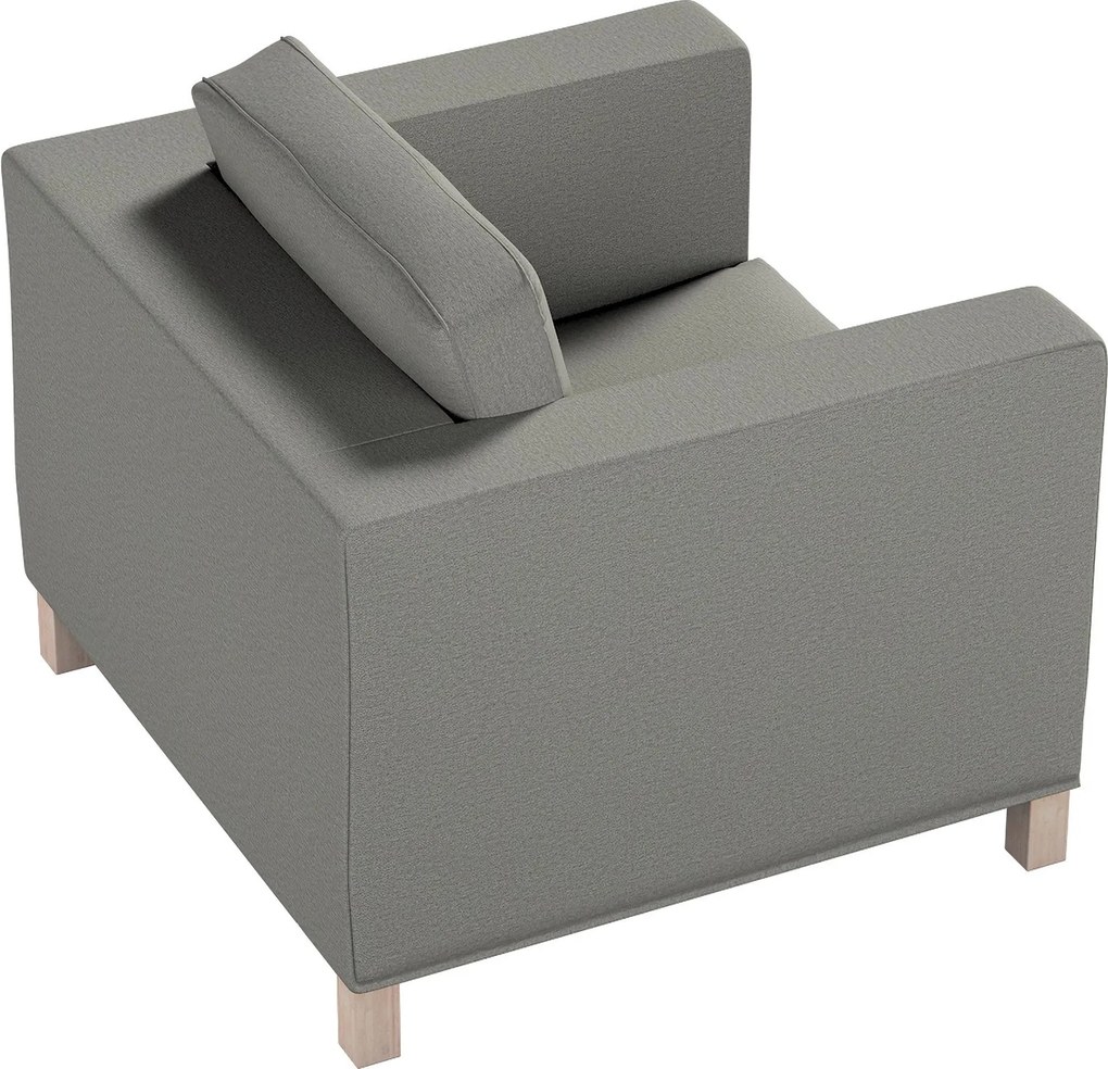 Potah na křesko IKEA Karlanda, krátký barva šedá látka pletený vzor
