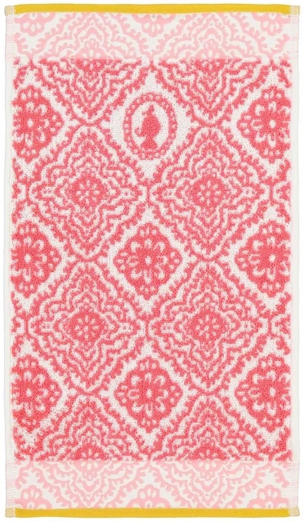 Ručník do koupelny, savý ručník, 100% bavlněné froté, s ornamentálním vzorem, tmavě růžová barva, PiP Studio - 30x50