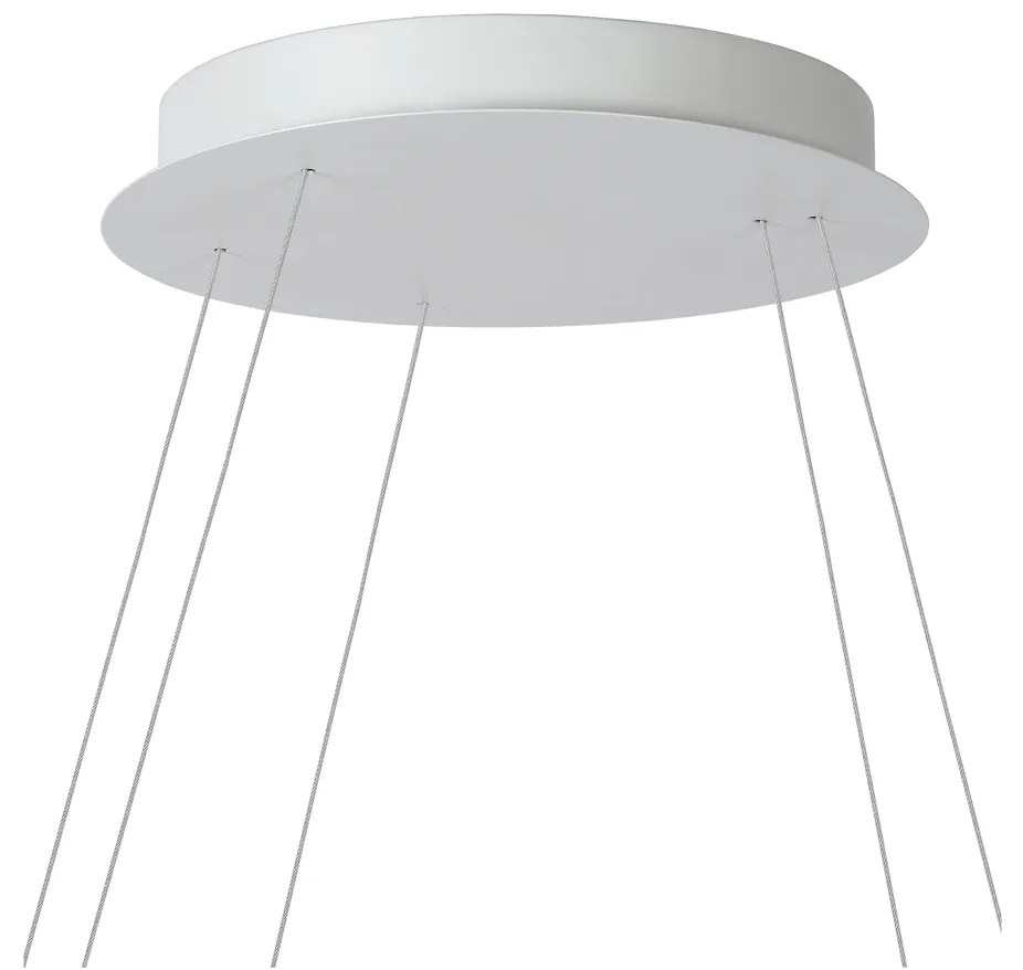 Lucide 46402/99/31 závěsné LED svítidlo Triniti bílé, 32W, 42W, 62W, 3000K, ø80cm