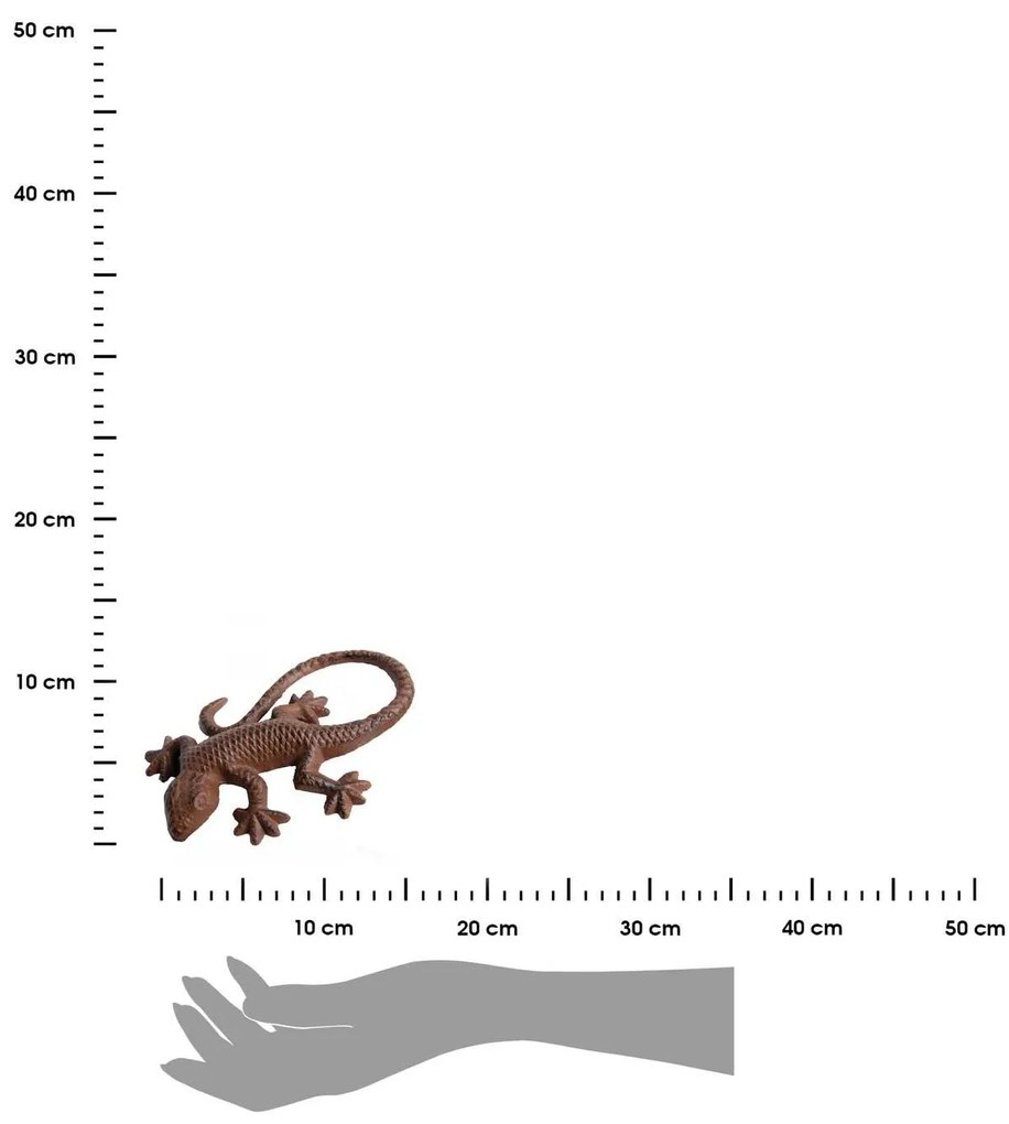Zahradní litinová figurka Liza, 15,5 cm, hnědá