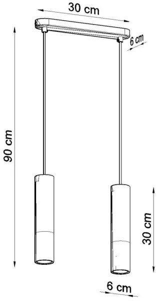 Sollux SL.0629 - Lustr na lanku PABLO 2xGU10/40W/230V bílá