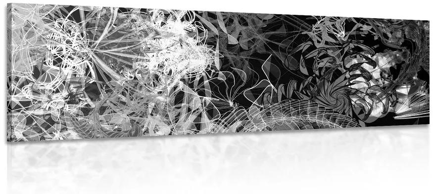 Obraz černobílé abstraktní umění Varianta: 135x45