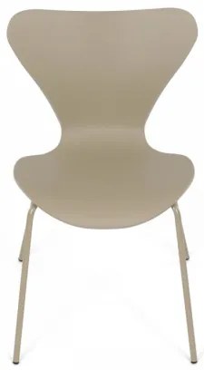 Jídelní židle cappucino plastová čtyřnohá kovová podnož CT-X7034 CAP