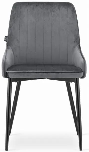 Sametová židle Berlin šedá