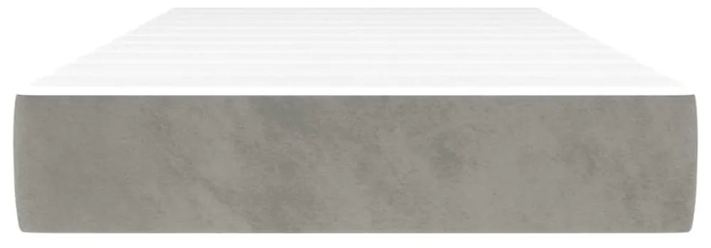 Petromila Taštičková matrace světle šedá 90 x 190 x 20 cm samet