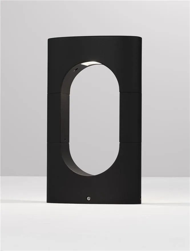 NV 9002840 Venkovní sloupkové svítidlo PORTAL černý hliník a akryl LED 13.5W 3000K 220-240V 296st. IP54 - NOVA LUCE