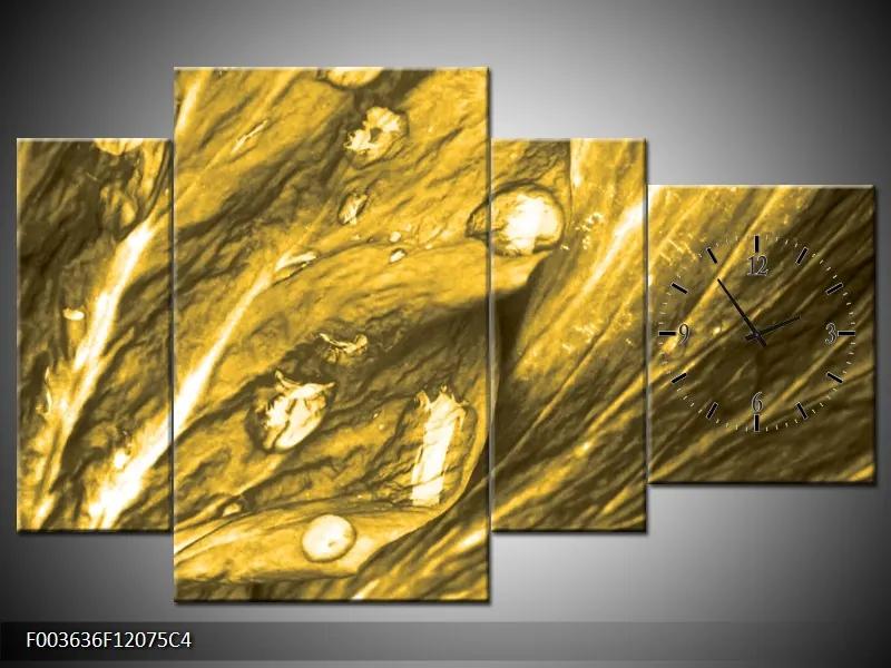 Obraz kapek na zlatavém pozadí  (120x75 cm), 40 dalších rozměrů