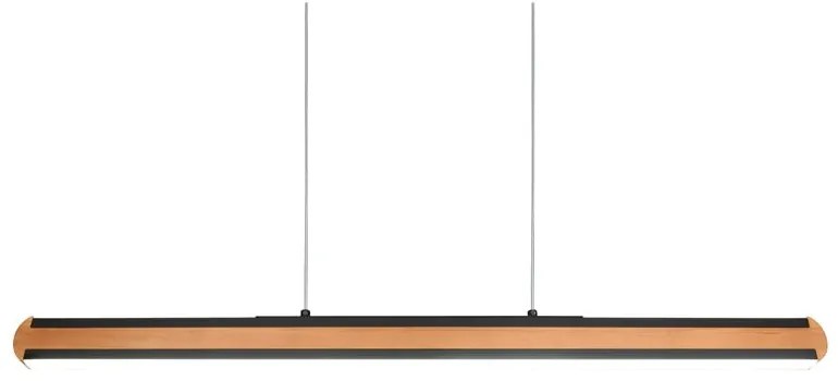 LED závěsné svítidlo v černo-přírodní barvě Deacon – Trio