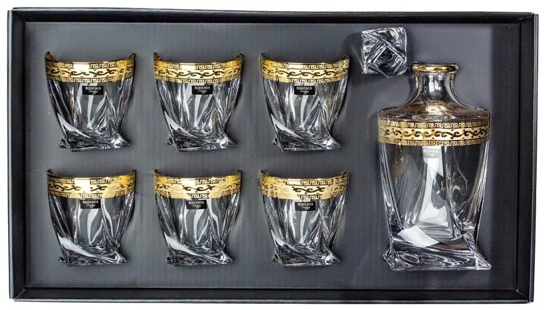 BOHEMIA QUADRO RICH GOLD WHISKY SADA 1+6 KS