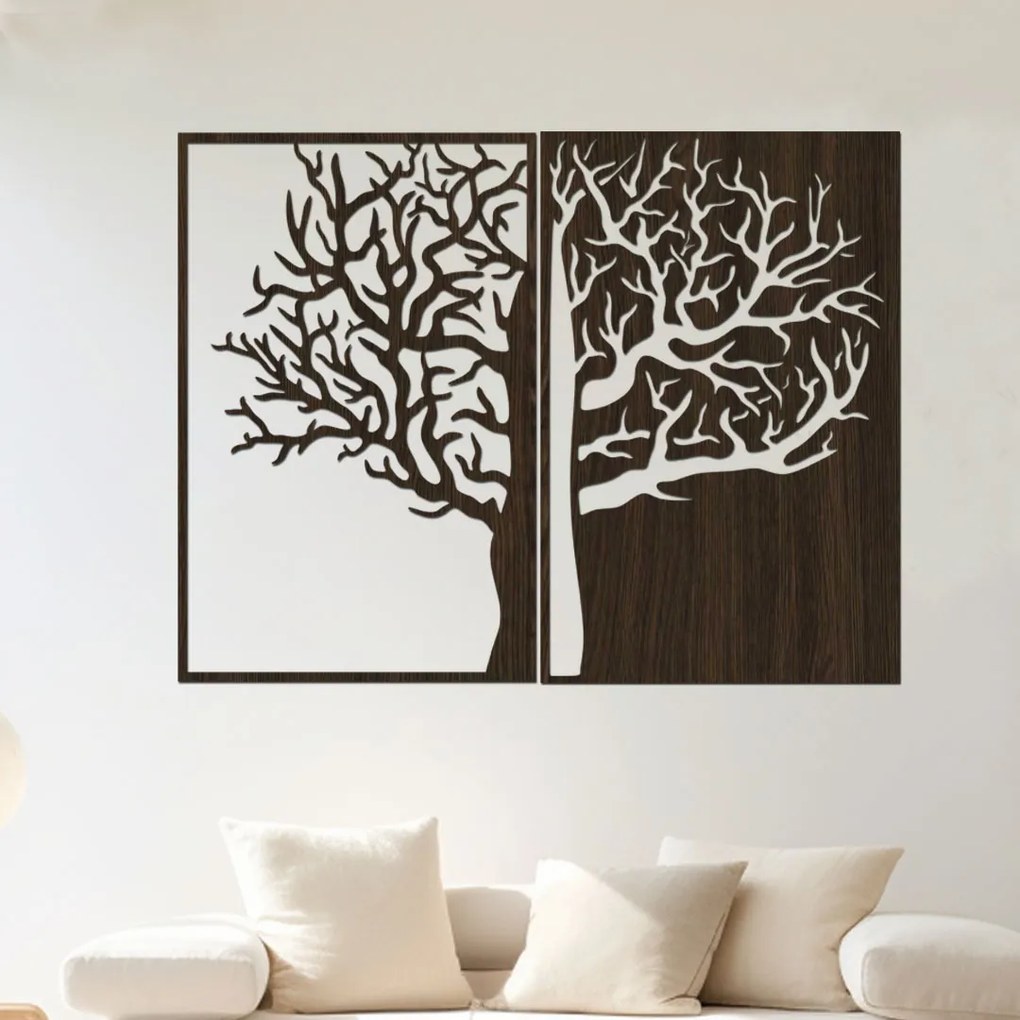 dřevo života Dřevěný strom na zeď DUALITY Zvolte barvu dekoru: Wenge, Rozměry (cm): 120x90