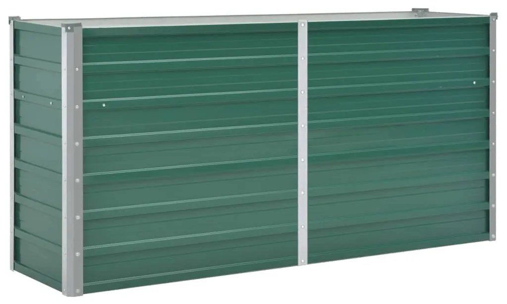 44849 vidaXL Vyvýšený záhon pozinkovaná ocel 160 x 40 x 77 cm zelený