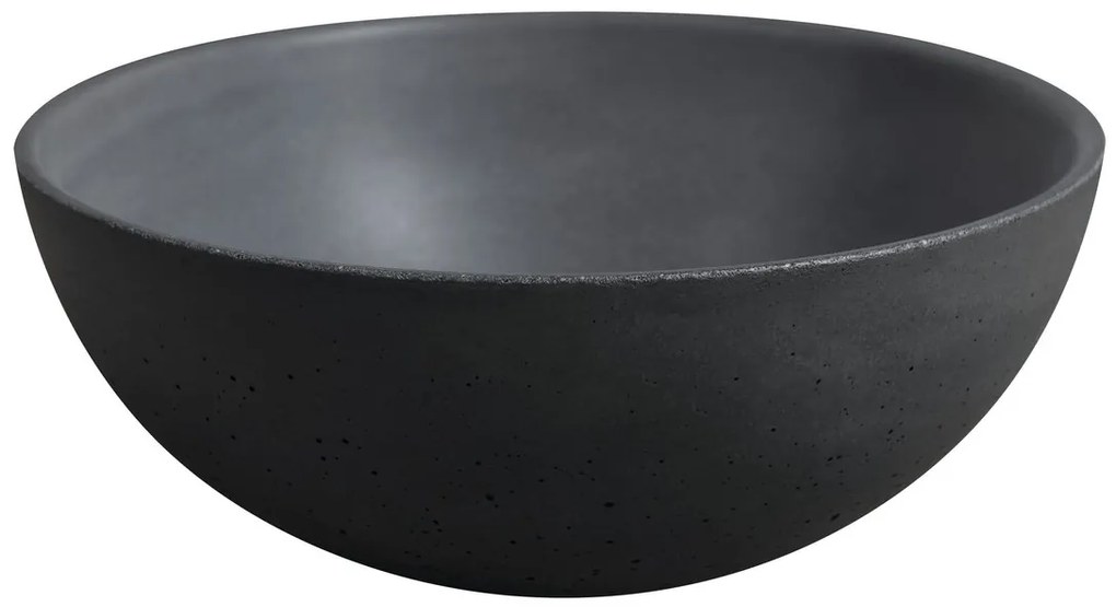 Sapho Sapho, MINOR betonové umyvadlo na desku, průměr 26cm, antracit, MR26016
