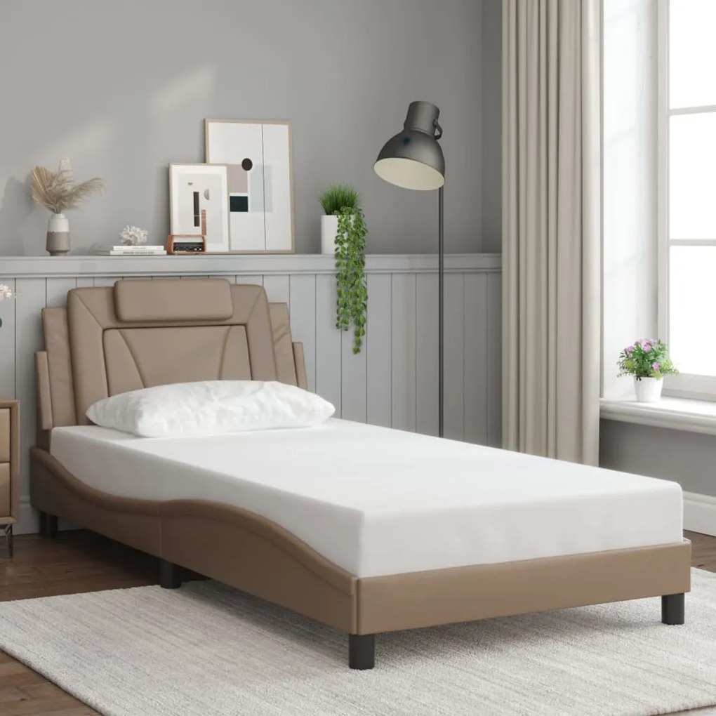 Rám postele Viana bez matrace cappuccino 100x200 cm umělá kůže 3208079
