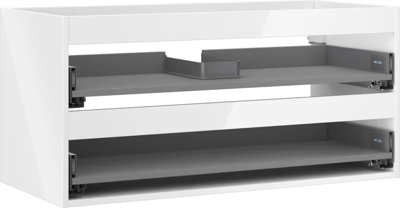 Mexen Box-A, závěsná skříňka 100 cm, 2 zásuvky, bílá lesklá, 91AX0-1000-470-2-00