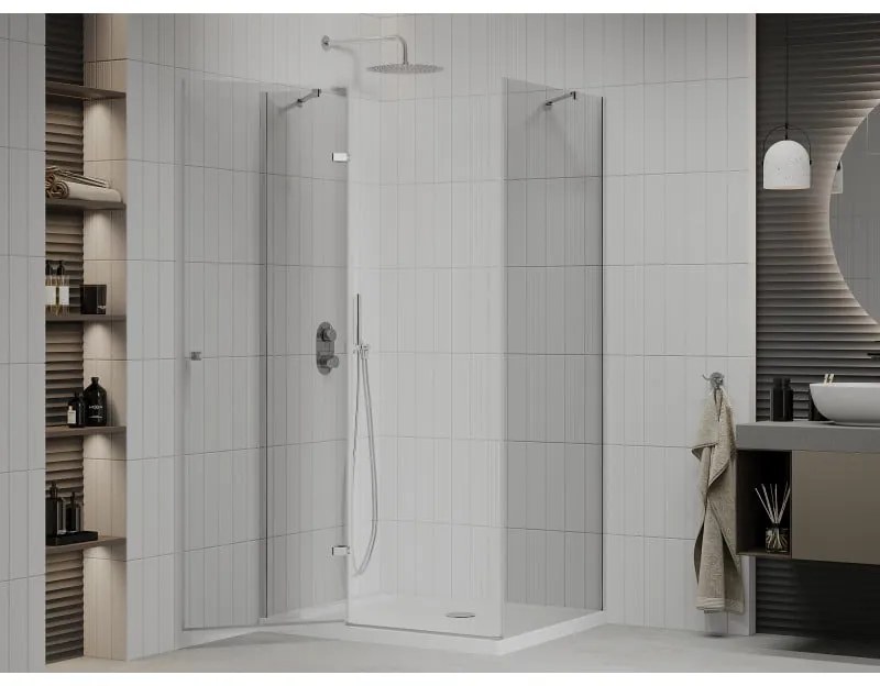 Mexen Roma sprchový kout 100 x 90 cm, čiré sklo-chromový profil + sprchová vanička, 854-100-090-01-00-4010