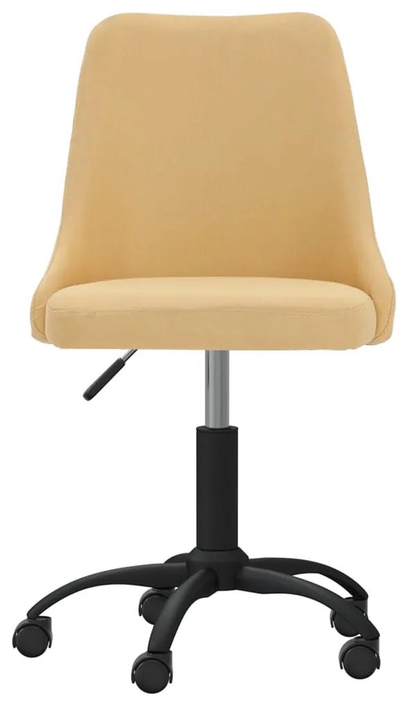Otočné jídelní židle 4 ks žluté textil,  3090178