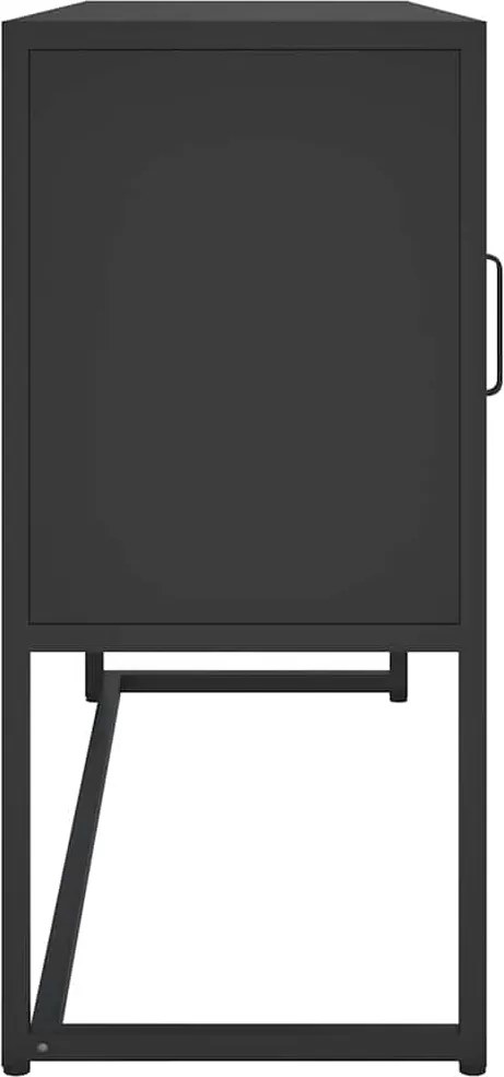 Příborník černý 105 x 35 x 75 cm ocel 335868