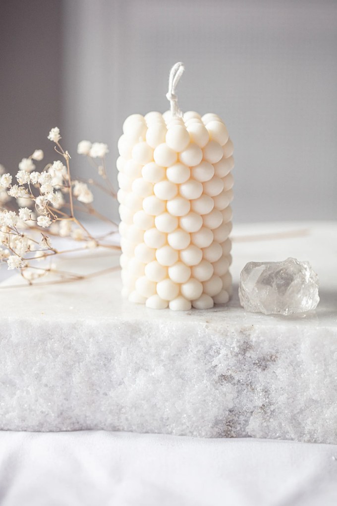 YogaDay Ručně odlévaná svíčka bublinky ze sójového vosku - ENERGIE